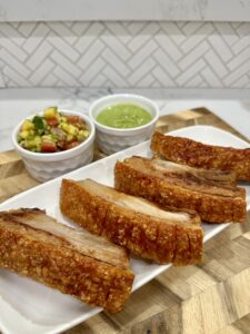 Crispy Pork Belly (Chicharrones) with Mango and Avocado Salsa ...