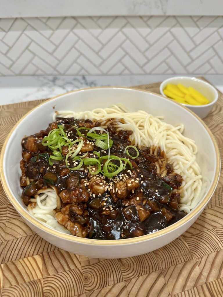 Jajangmyeon (Korean Black Bean Noodles) - TheSpicyJuju