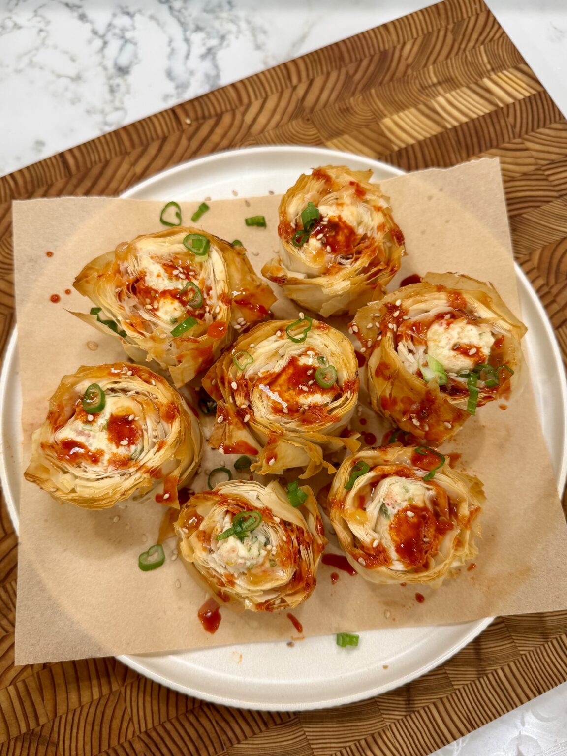 Crab Rangoon Roses (w/ Phyllo Dough) - TheSpicyJuju